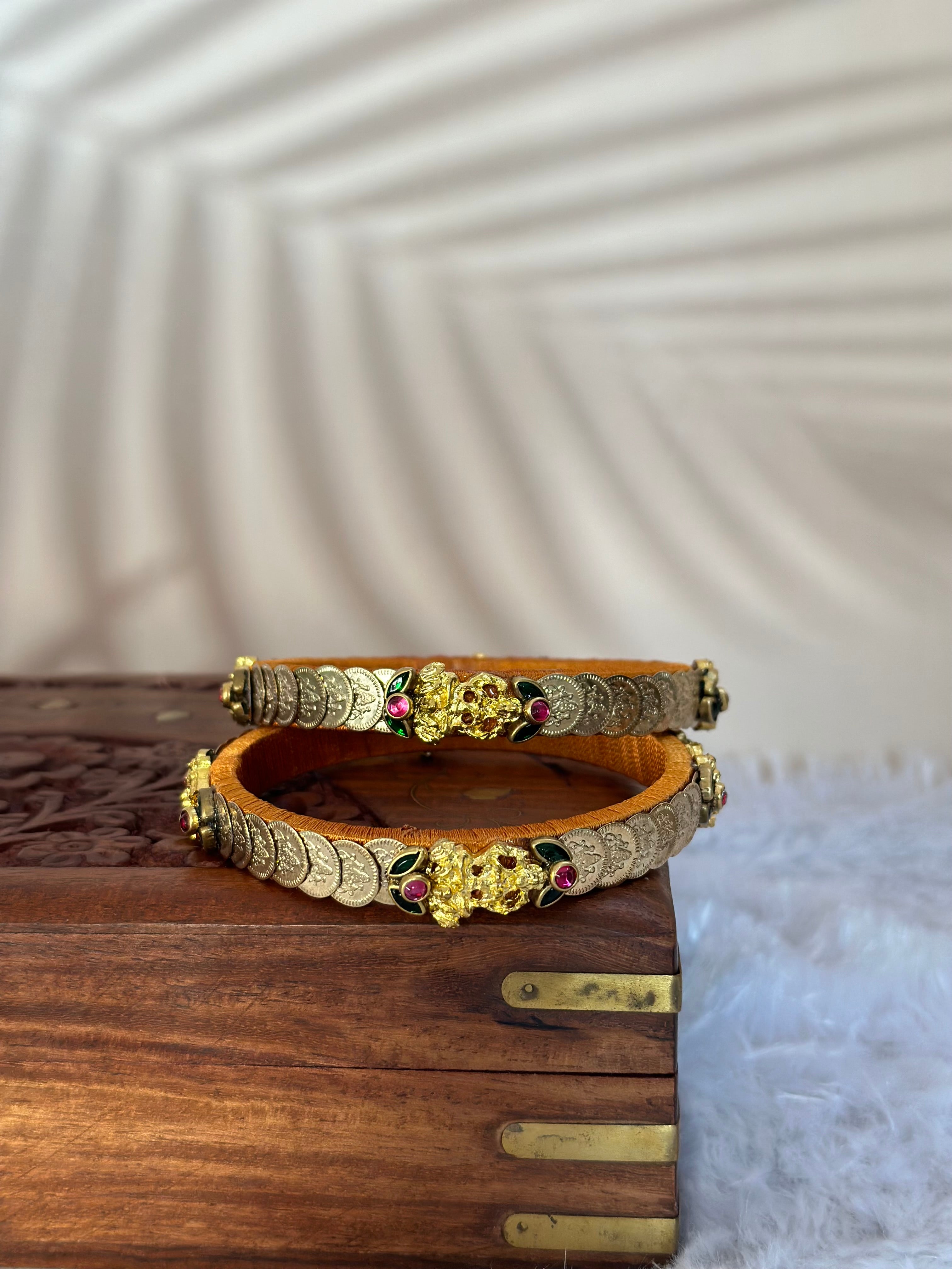Coin & Lakshmi Charam Kada Bangles – Wow Knots